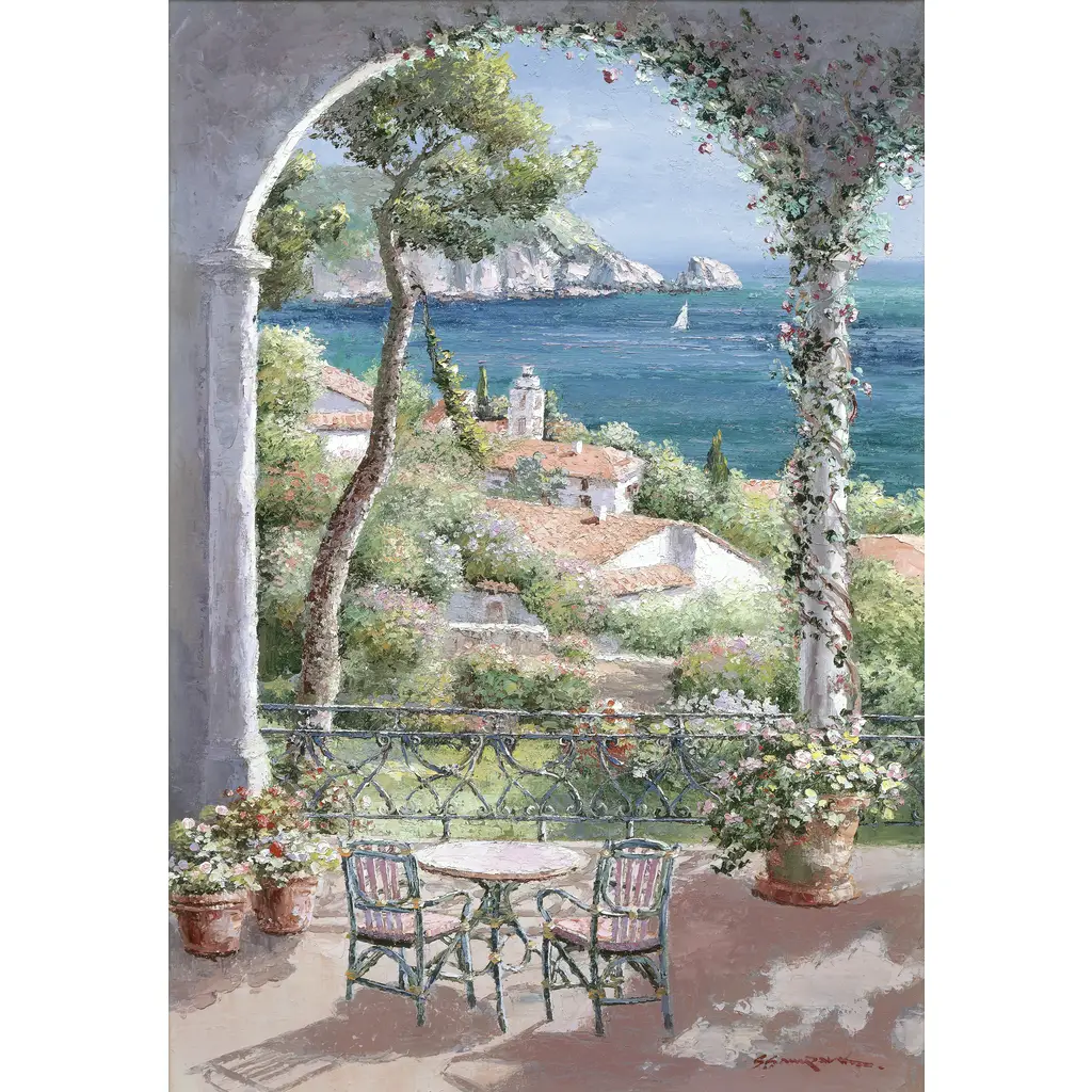 Decorative tile with waterviews-Provence-Tile Mural