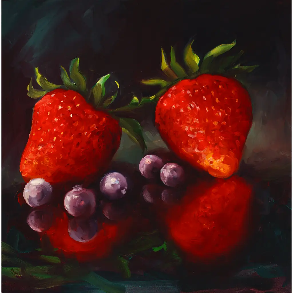Fruit /Vege decorative tile-Strawberries 2-Tile Mural