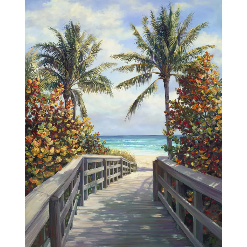Beach scene tiles - Beach Access - Tile Mural