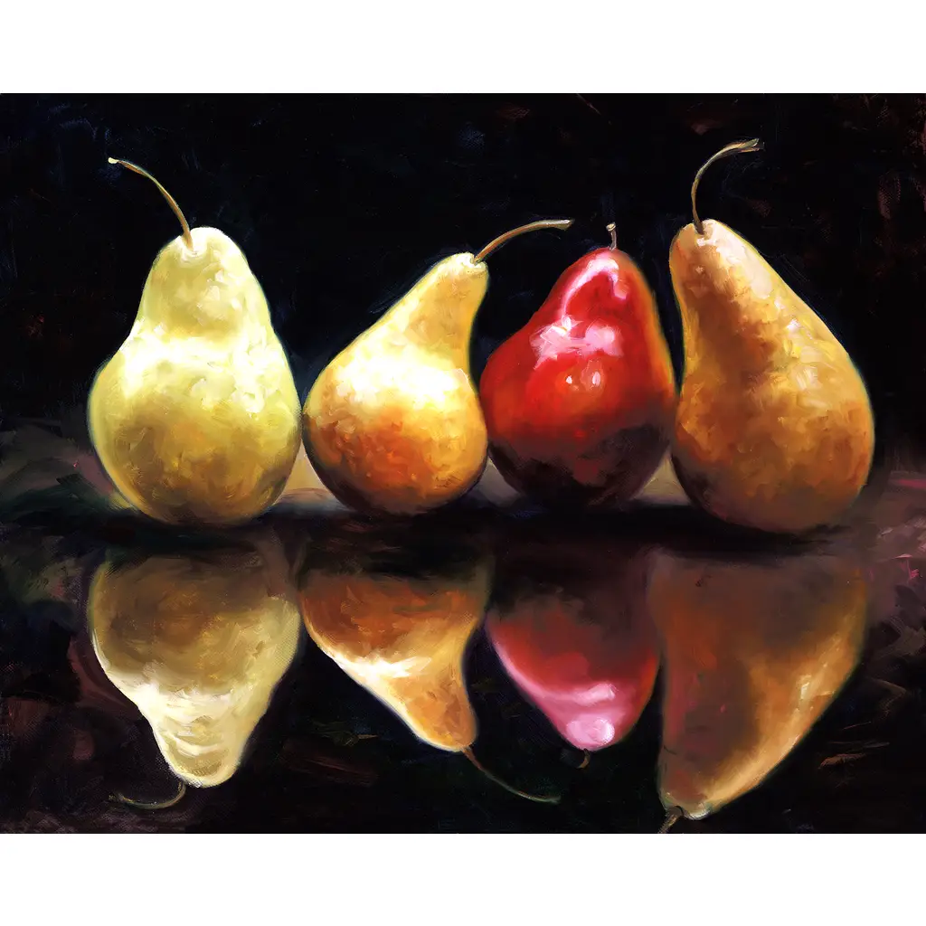 Fruit /Vege decorative tile-Pear Reflection-Tile Mural