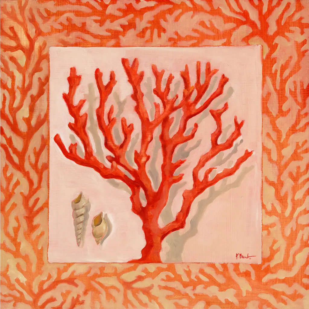 Decorative shells on tile - Coral Grotto 2 - Tile Mural