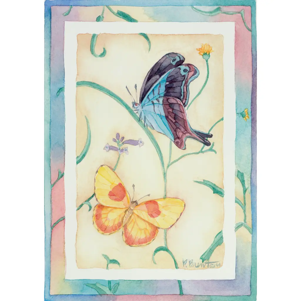 Butterfly tiles-Orange Barred Sulphur Butterfly-Tile Mural