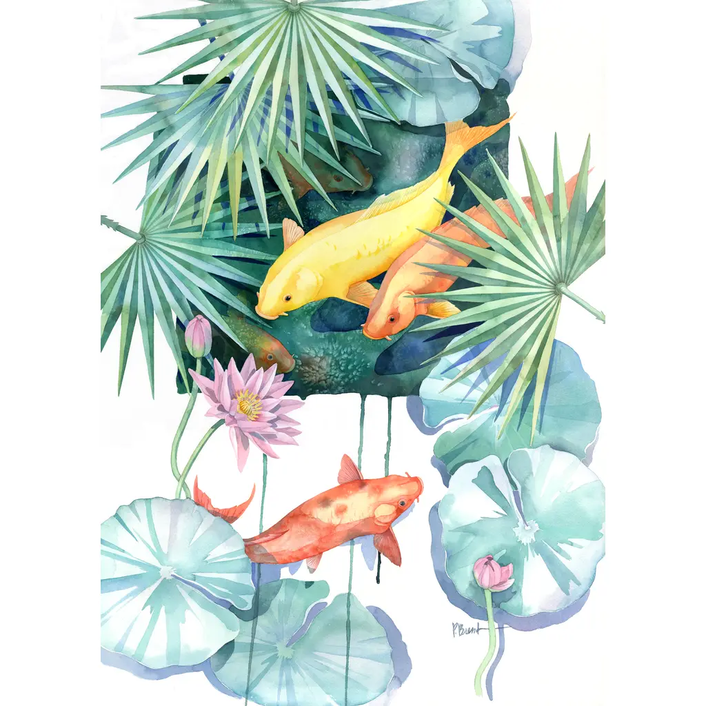 Fresh Water Fish tile art-Tropical Pool 2-Tile Mural
