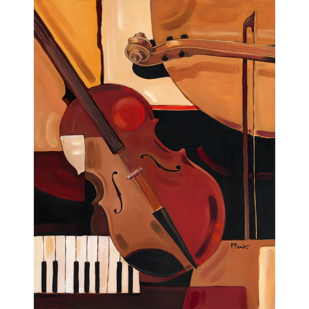 Abstact decorative tiles-Abstract Violin-Tile Mural