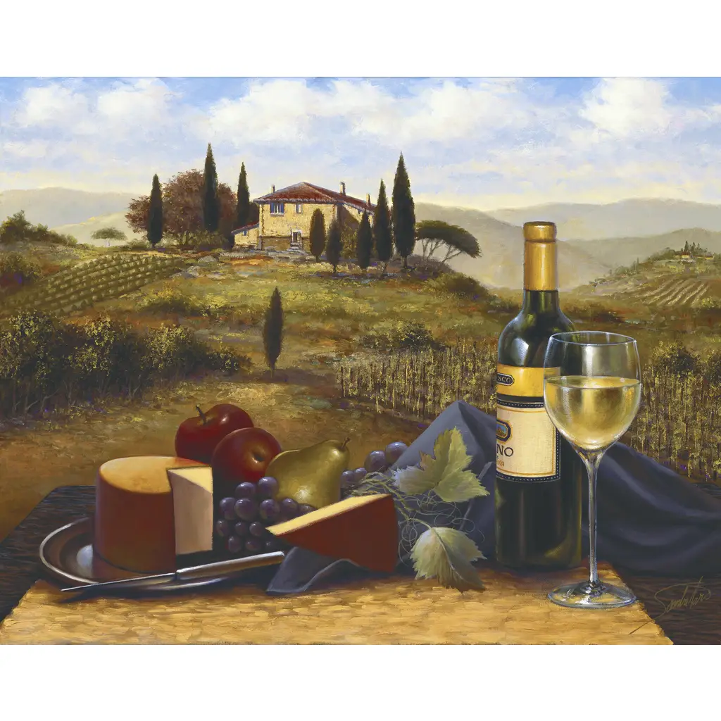 Decorative Wine tile-Terrace At Vitiano-Tile Mural