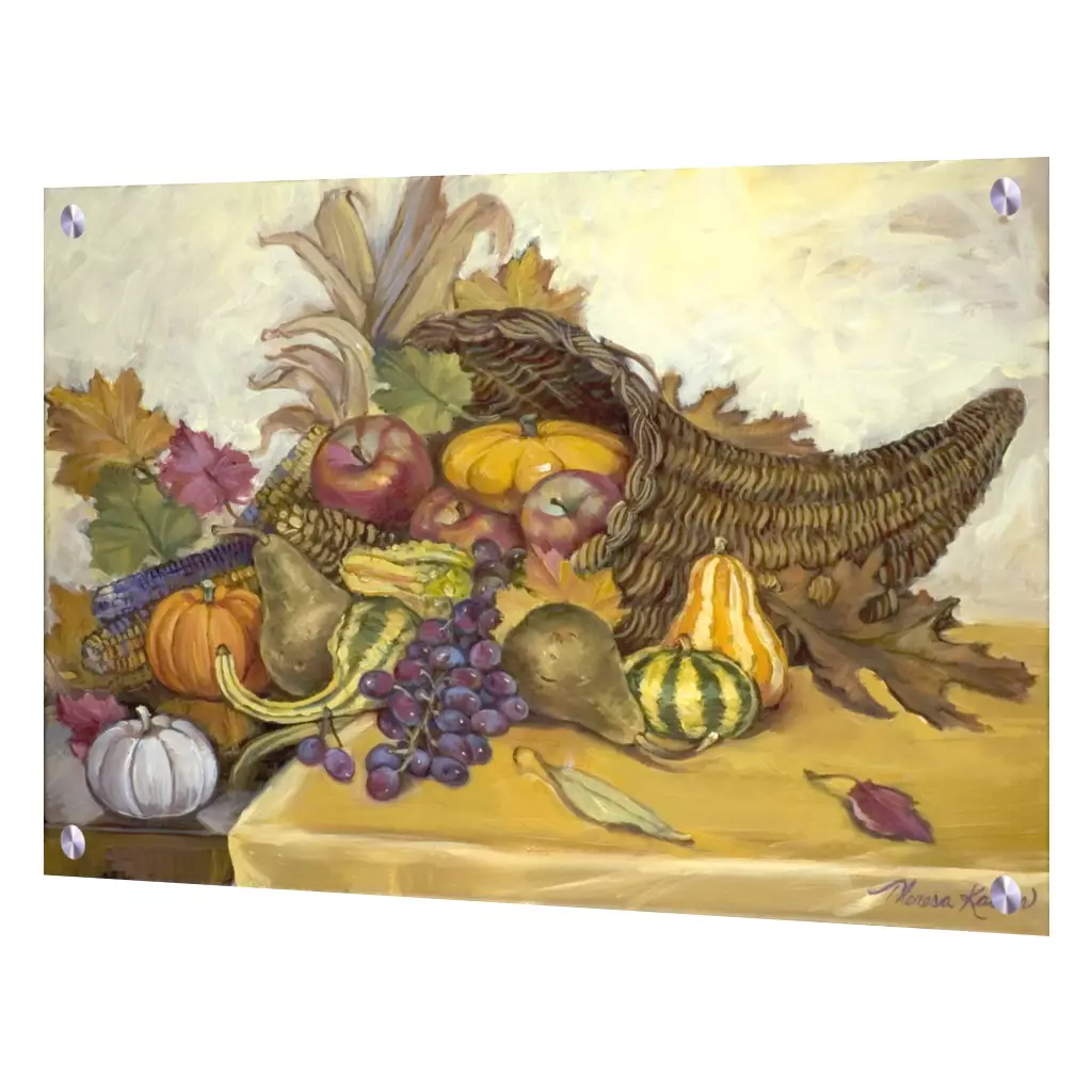 Fruit /Vege decorative tile-Cornucopia 1-Art Glass Backsplash