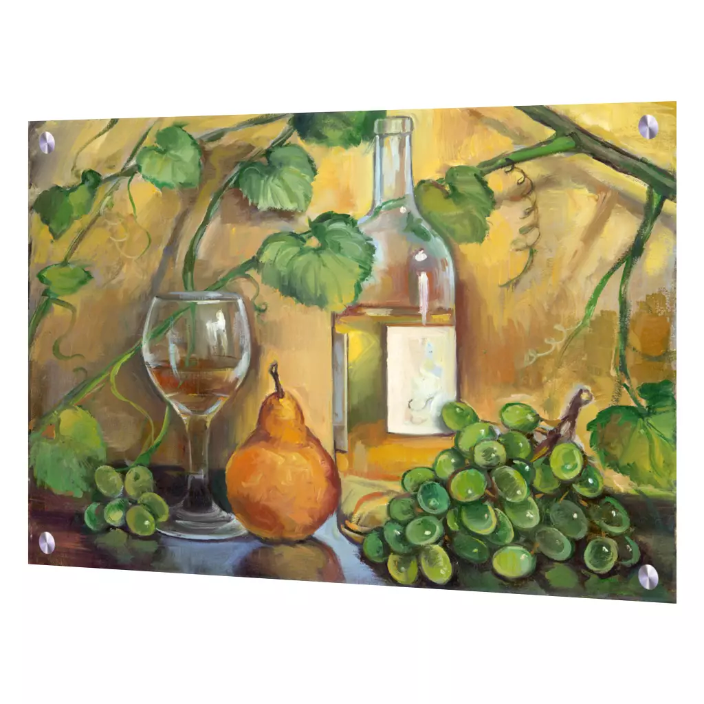 Decorative Glass Wine Tile White Wine Art Glass Backsplash