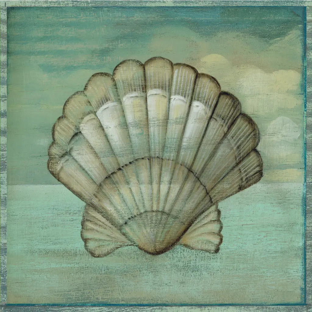 Decorative shells on tile - Contour Elements 2 - Tile Mural