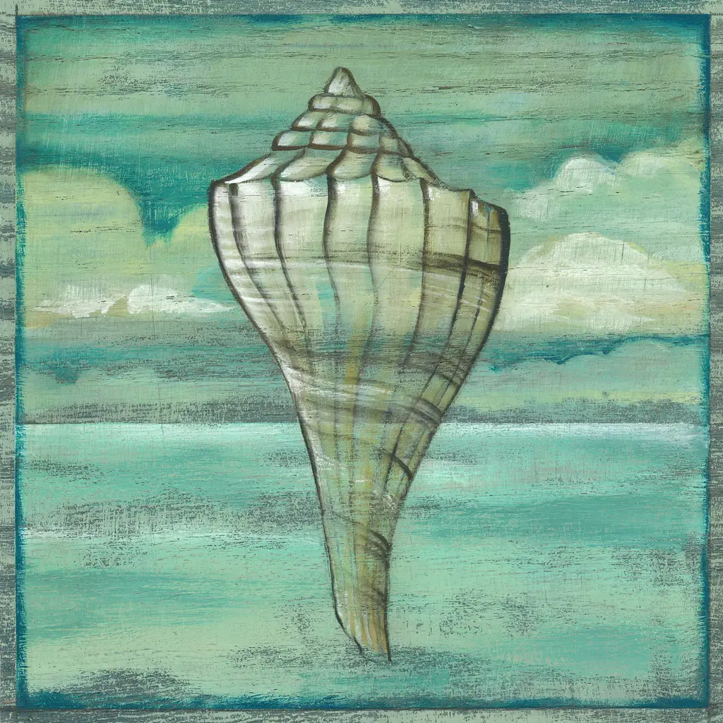 Decorative shells on tile - Contour Elements 3 - Tile Mural