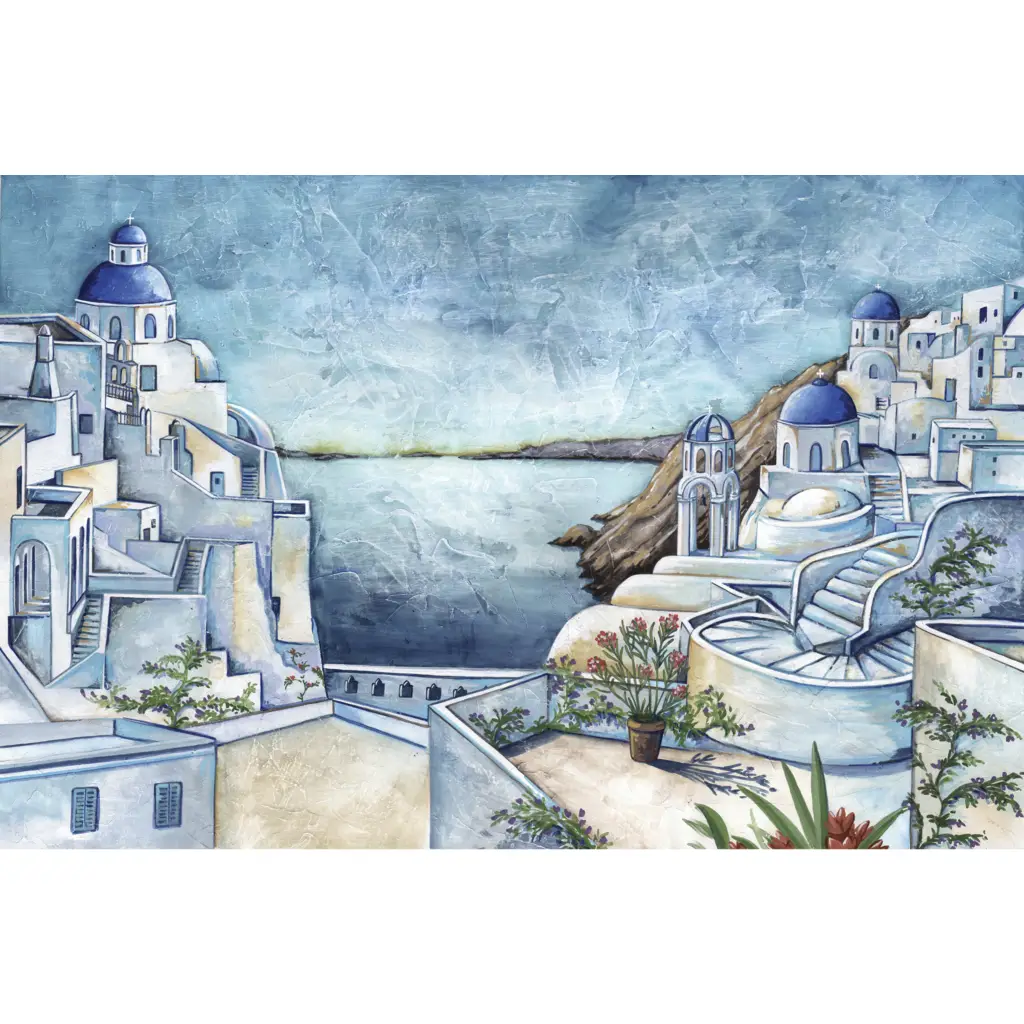 Decorative tile with waterviews-Mediterranean Landscape-Tile Mural