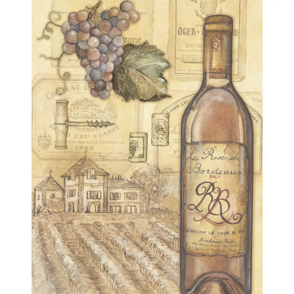 Decorative Wine tile-Vineyards I-Tile Mural
