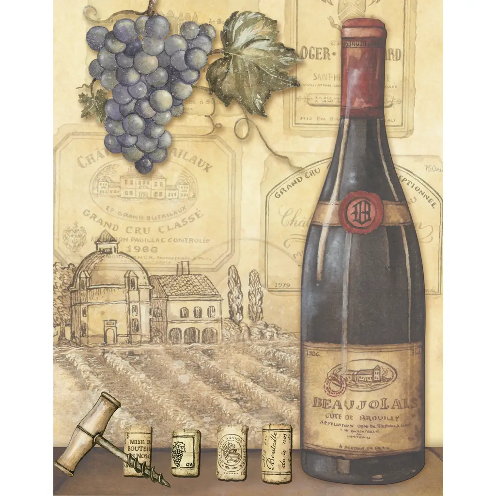Decorative Wine tile-Vineyards II-Tile Mural
