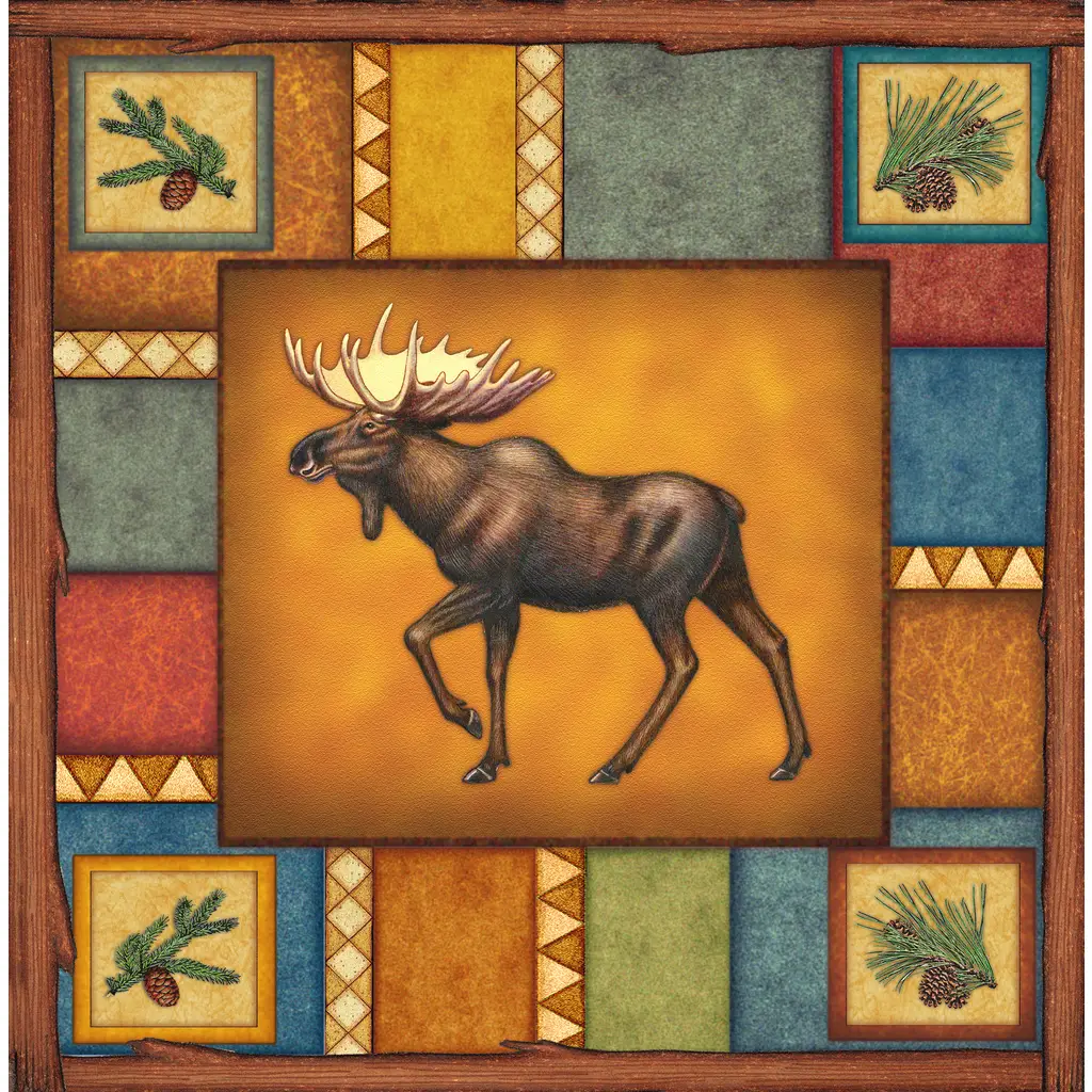 Elk and Deer art-Wilderness Moose-Tile Mural