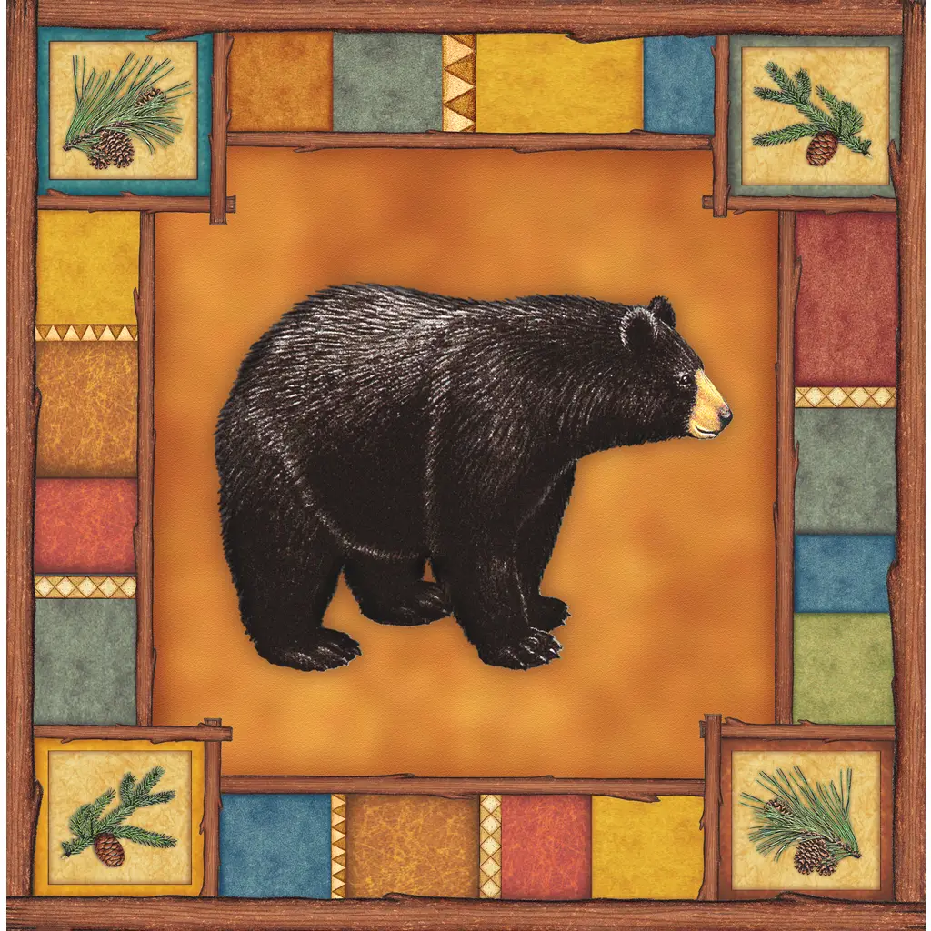 Animal decorative accent tiles - DM-Wilderness Bear - Accent Tile