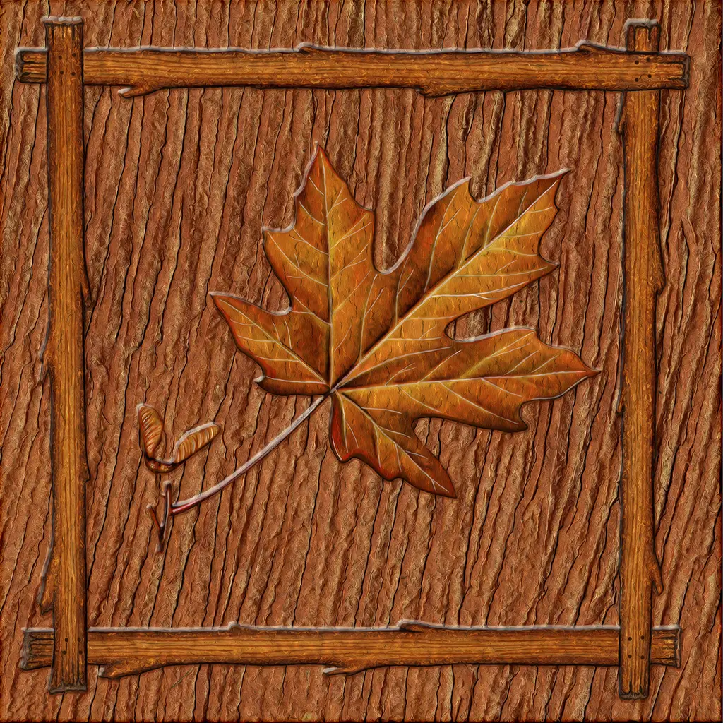 Flowers on tile-Lodge Maple Leaf 1-Tile Mural
