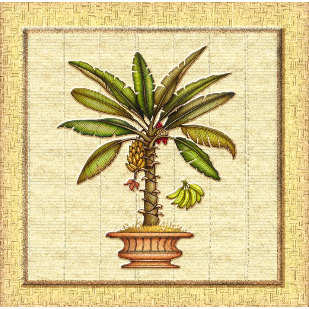 Tiles with tropical plants-Banana Palm 1-Tile Mural