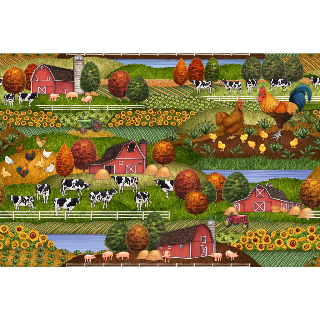 Farm animal art for tile-Farm Scene 2-Tile Mural