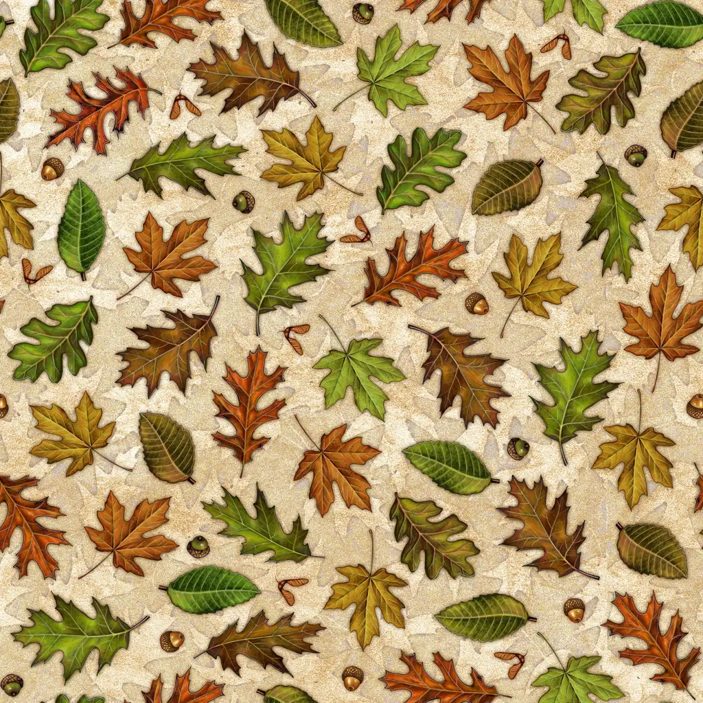 Flowers on tile-Fall Leaves-Tile Mural