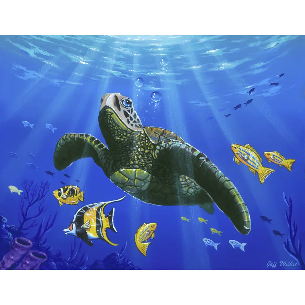 Sea Turtles/Rays on tile-Hawaiian Turtle-Tile Mural