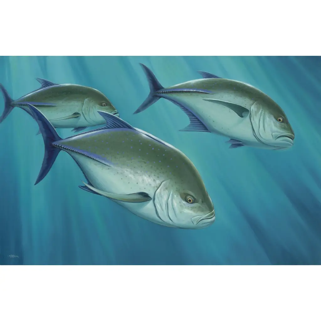 Saltwater fish art-Bluefin Gang-Tile Mural