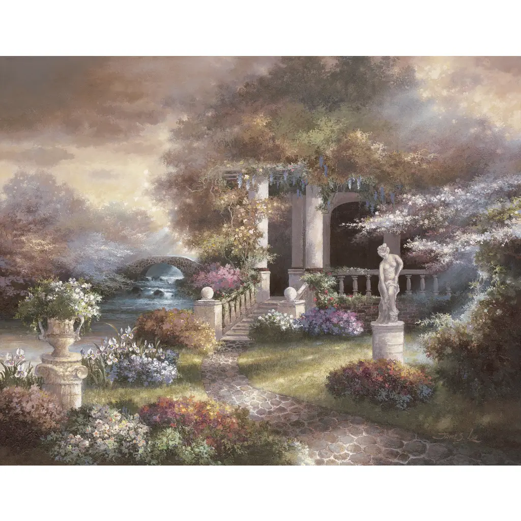Garden scene tile art-Enter the Light-Tile Mural