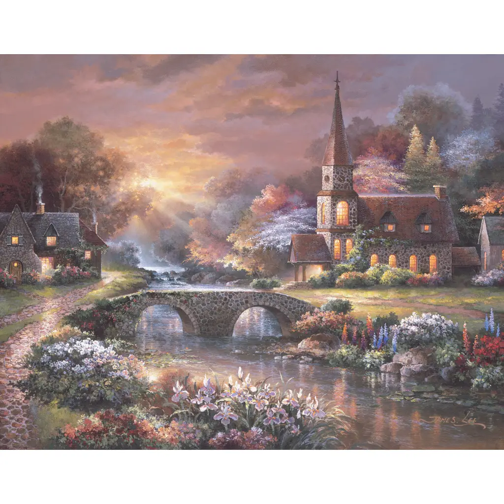 Garden scene tile art-Peaceful Reflections-Tile Mural