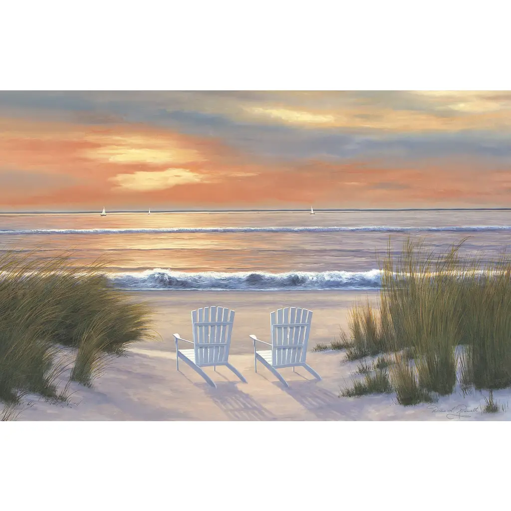 Beach scene tiles - Paradise Sunset - Tile Mural