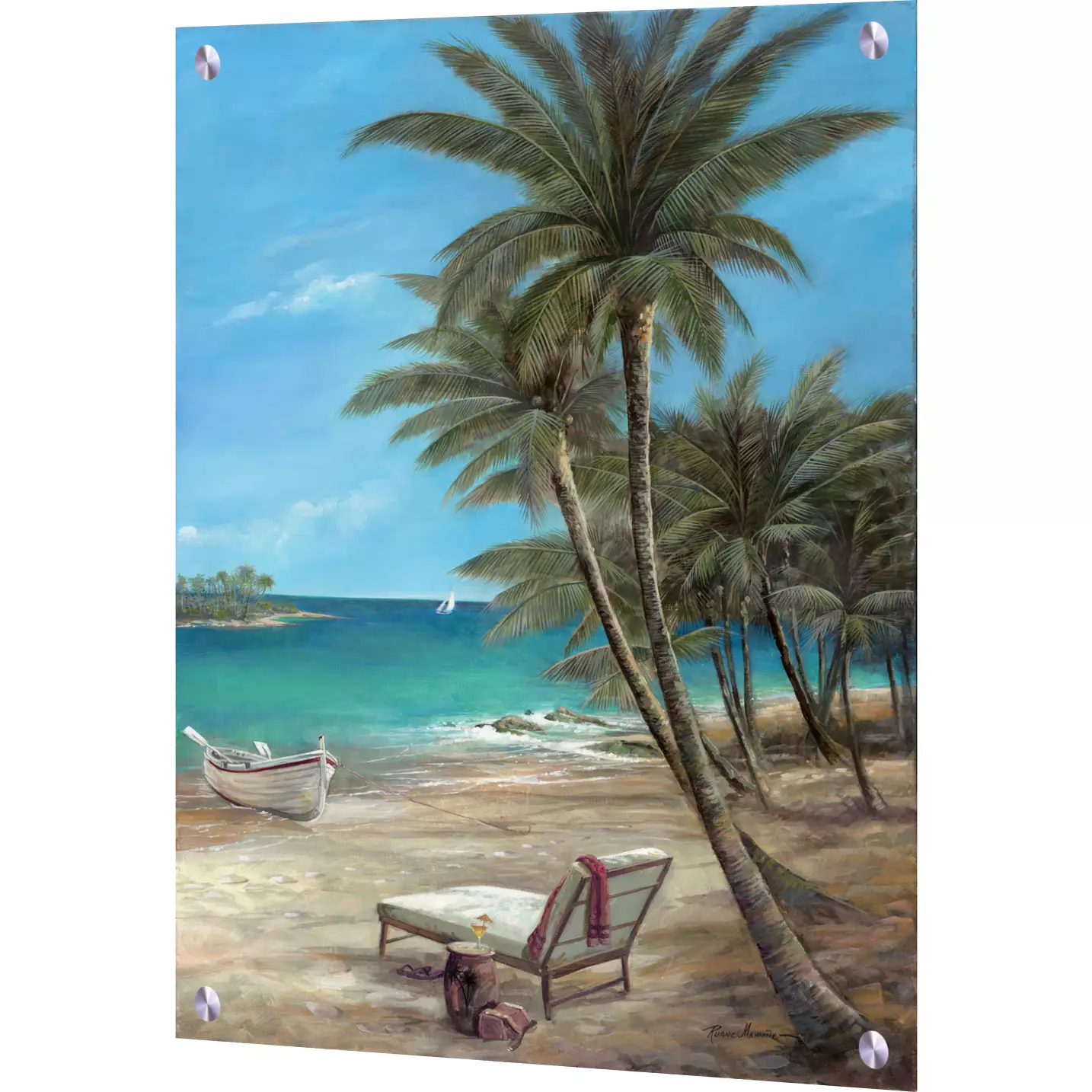 Beach scene tiles-Relaxing Interlude-Tile Mural