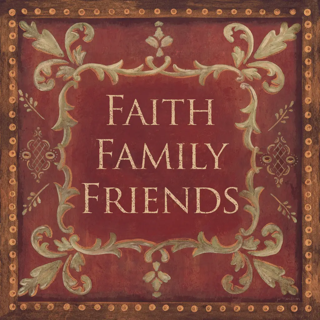 Inspirational/Religious tile art-Faith Family Friends-Tile Mural