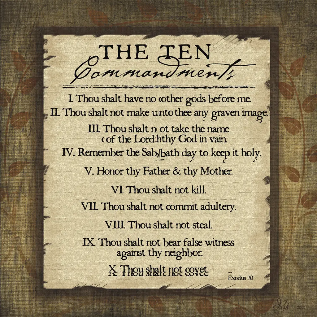 Religious accent tiles - JP- Ten Commandments - Accent Tile