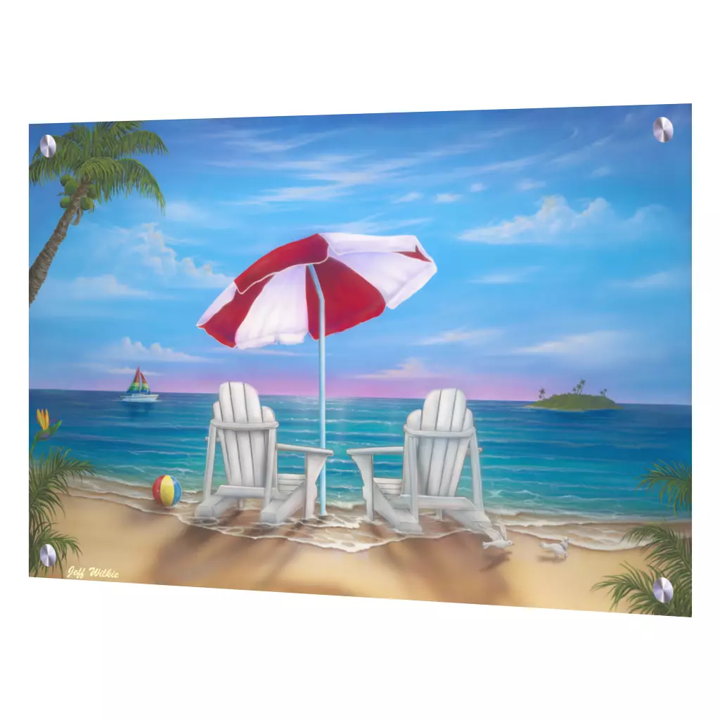 Beach scene tiles-Exotic Vacation-Tile Mural