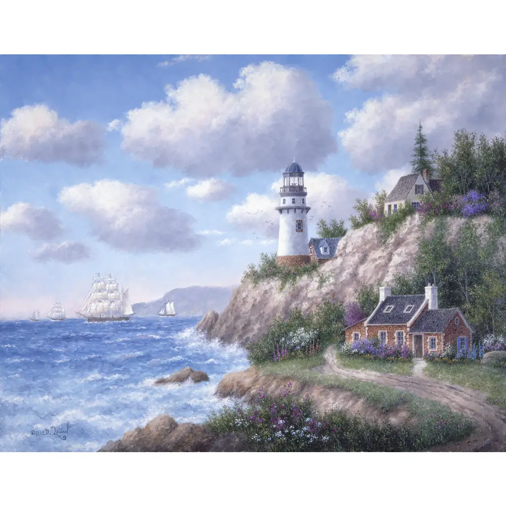 Tile art with lighthouses-Whitefish Pointe-Tile Mural