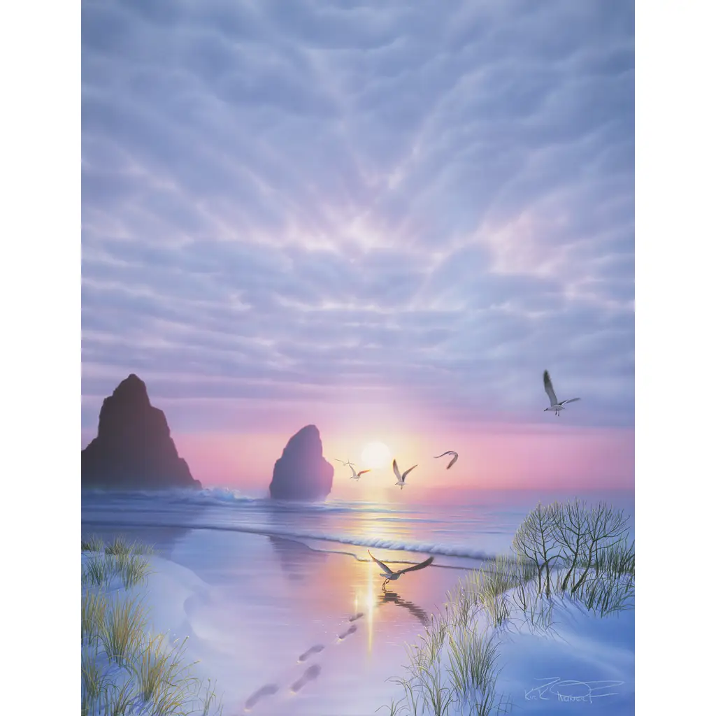 Beach scene tiles - Radiant Seashore - Tile Mural
