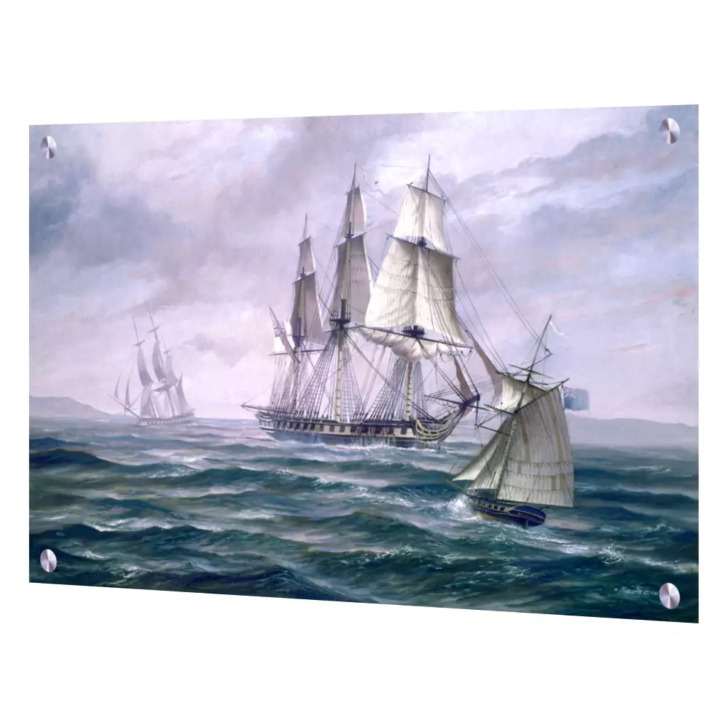 Decorative tile with Ships-Triton-Tile Mural