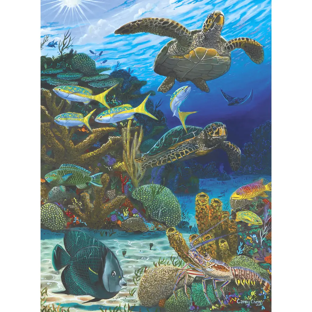 Sea Turtles/Rays on tile-Caymen Turtles-Tile Mural