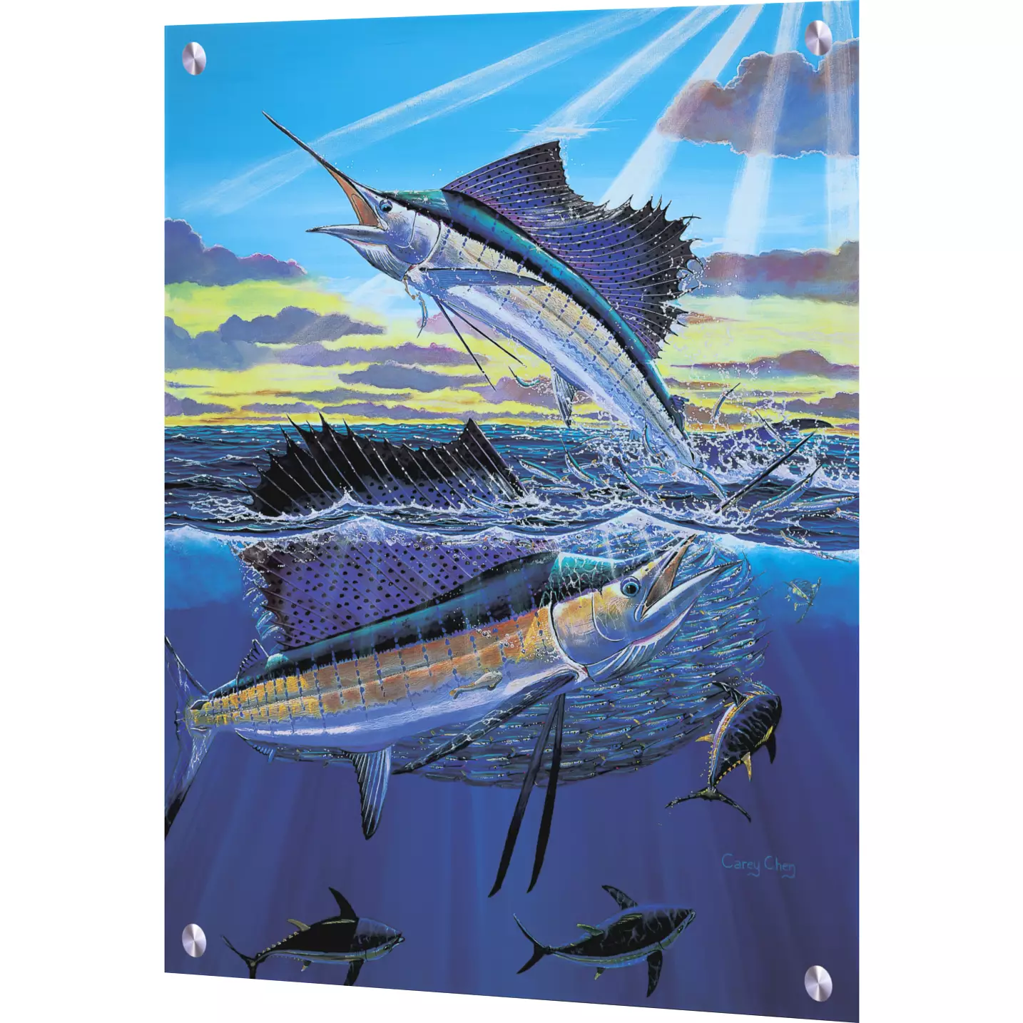 Saltwater fish art-Hot Spot-Art Glass Backsplash