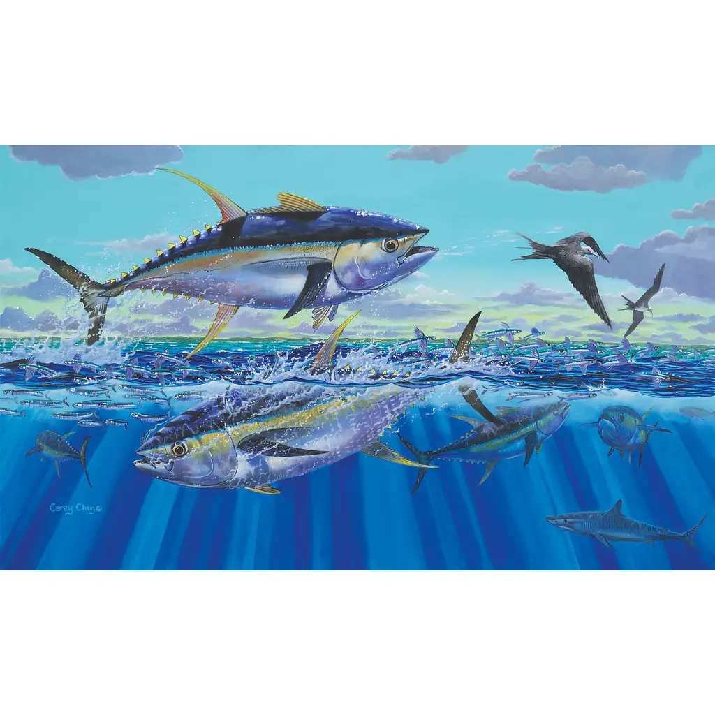 Saltwater fish art-Yellow Fin Bust-Tile Mural
