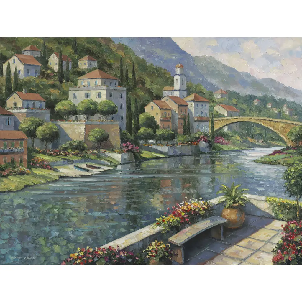Decorative tile with waterviews-Italian Vista-Tile Mural