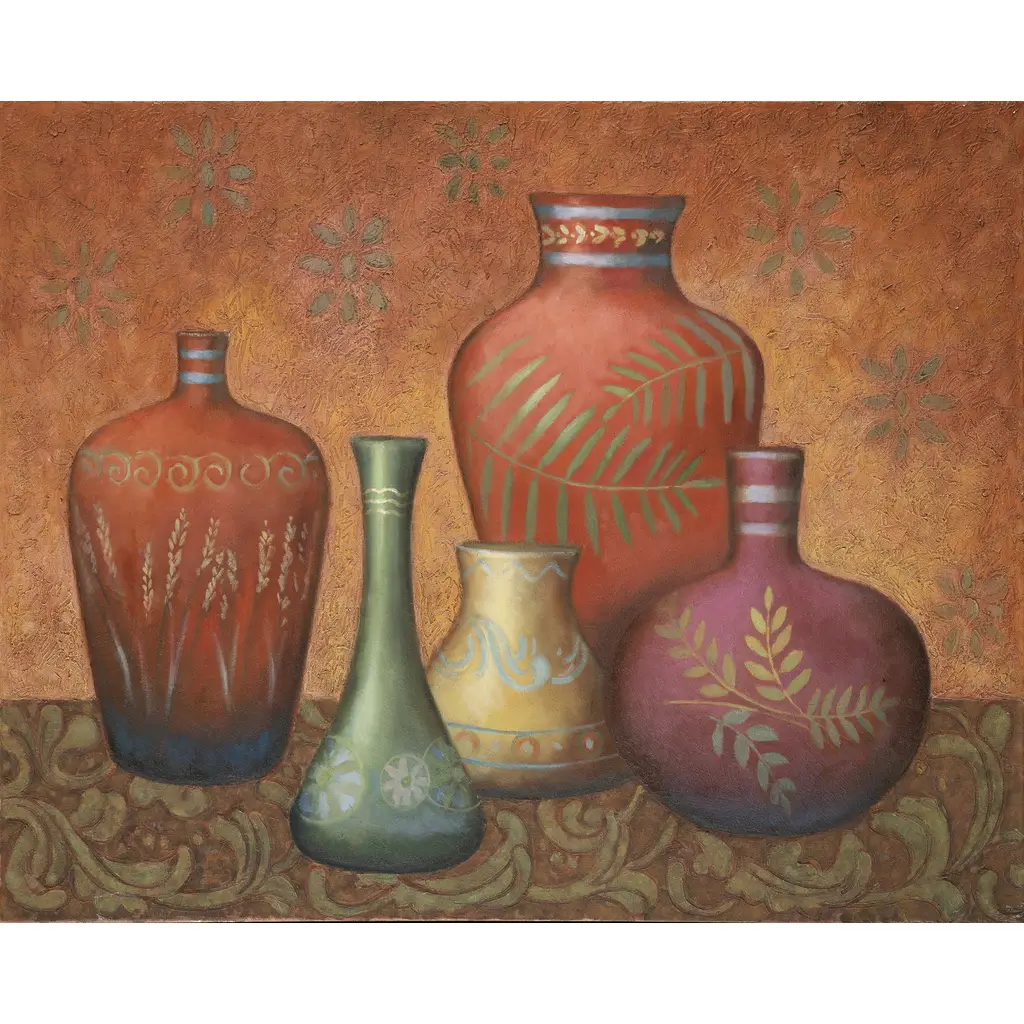 Kitchen backsplash ideas-Vases 2-Tile Mural