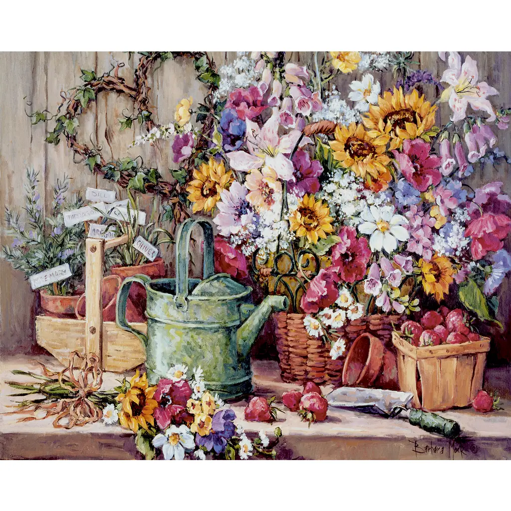 Art with Pots/Vases-The Potting Bench-Tile Mural