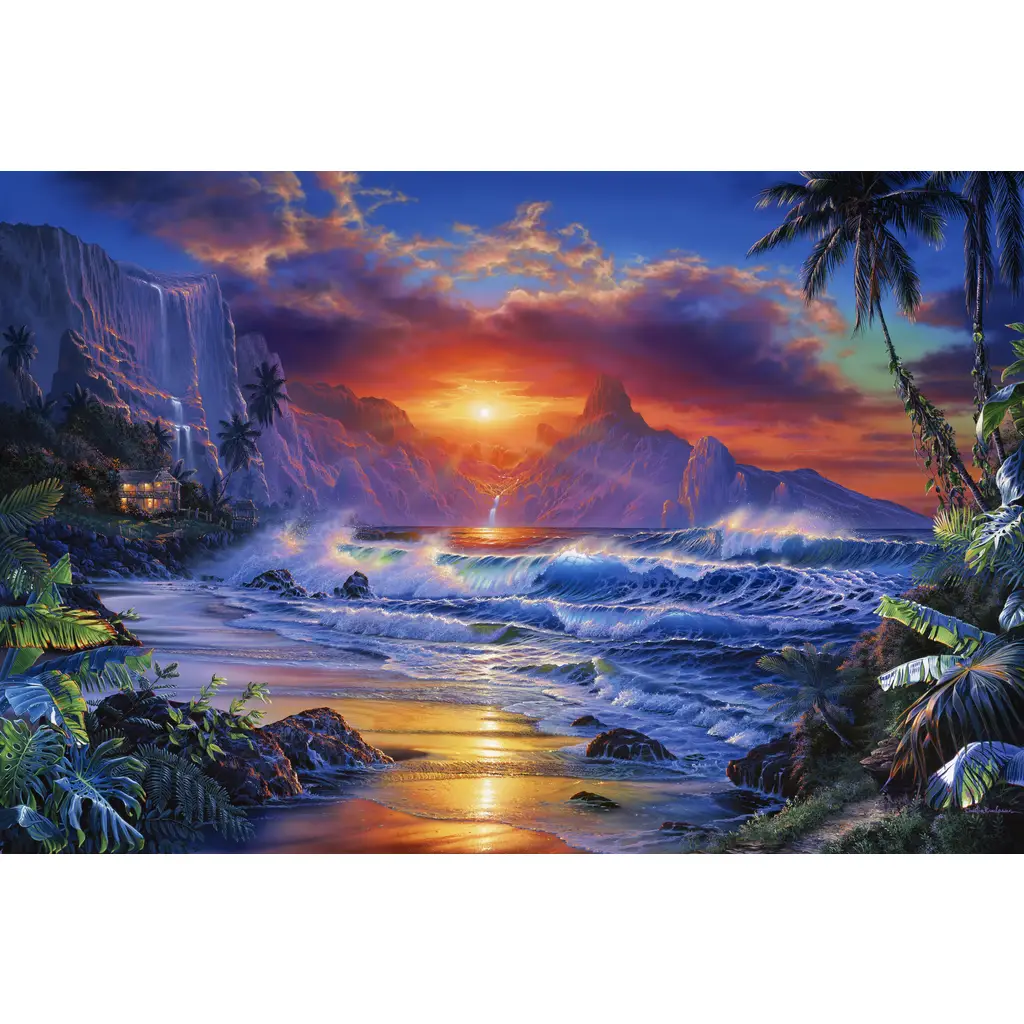 Beach scene tiles - Escape - Tile Mural