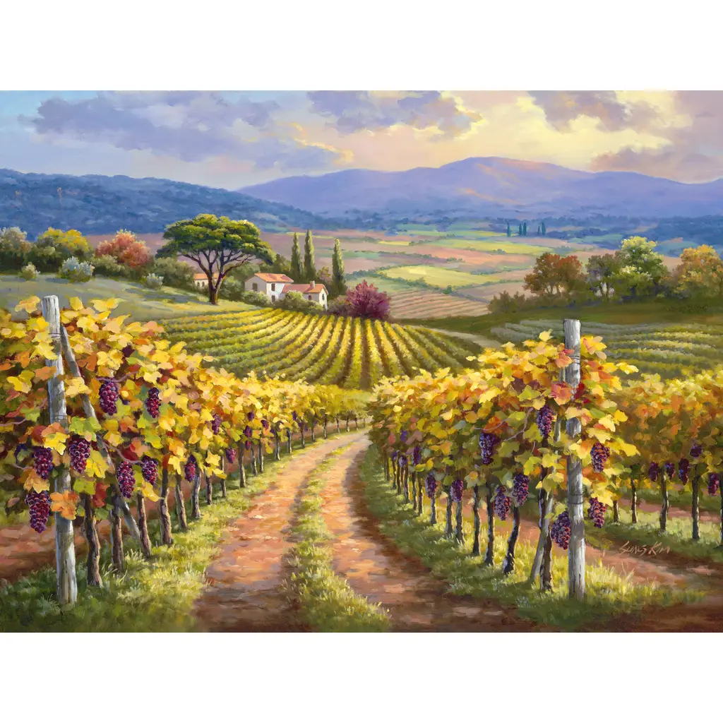 Decorative Wine tile-Vineyard Hill I-Tile Mural