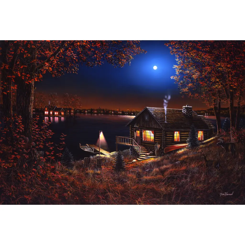 Woodland scene art on tile-Evening Serenity-Tile Mural