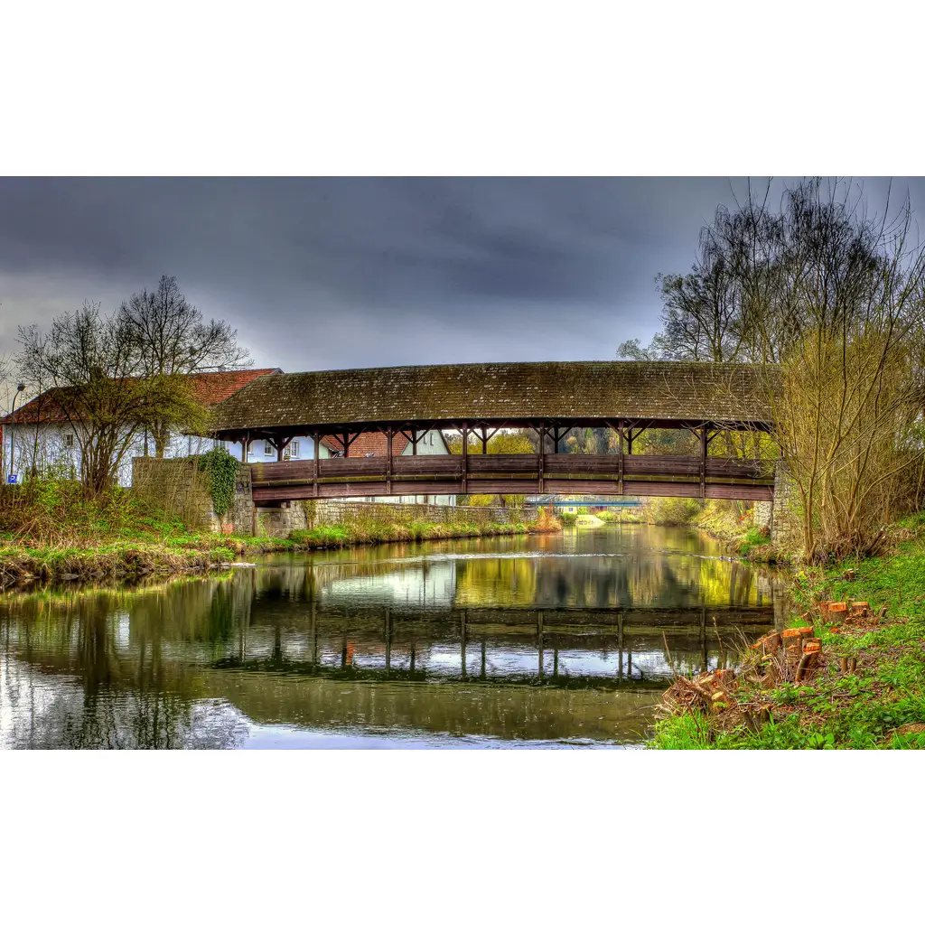 Photography on tile-Covered Bridge-Tile Mural