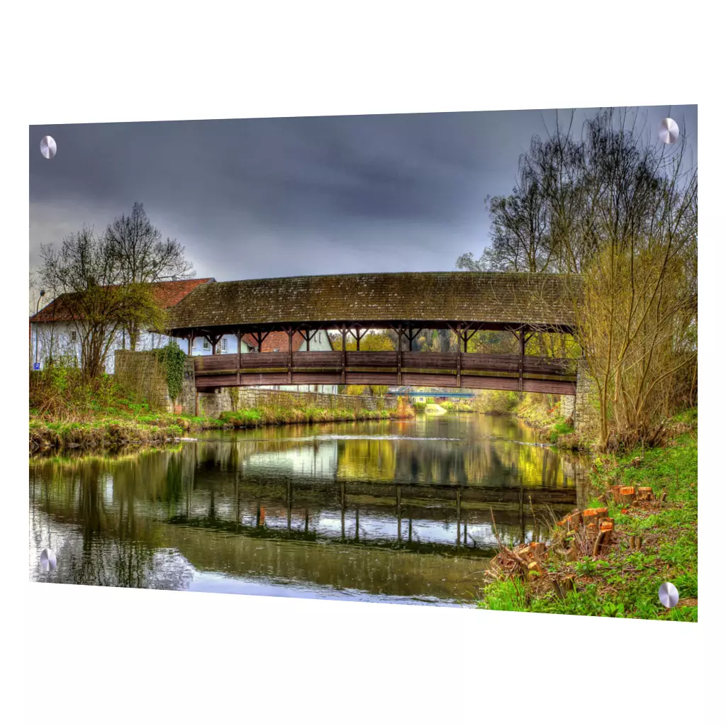 Photography on tile-Covered Bridge-Tile Mural