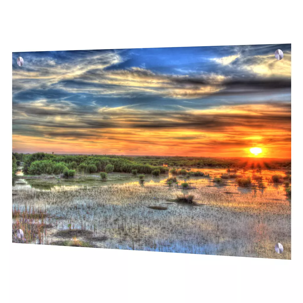 Photography on tile-Everglades Sunset-Tile Mural
