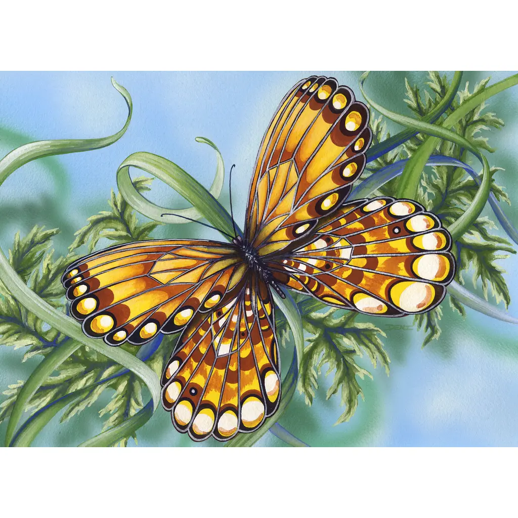 Butterfly tiles-Amber Wings-Tile Mural