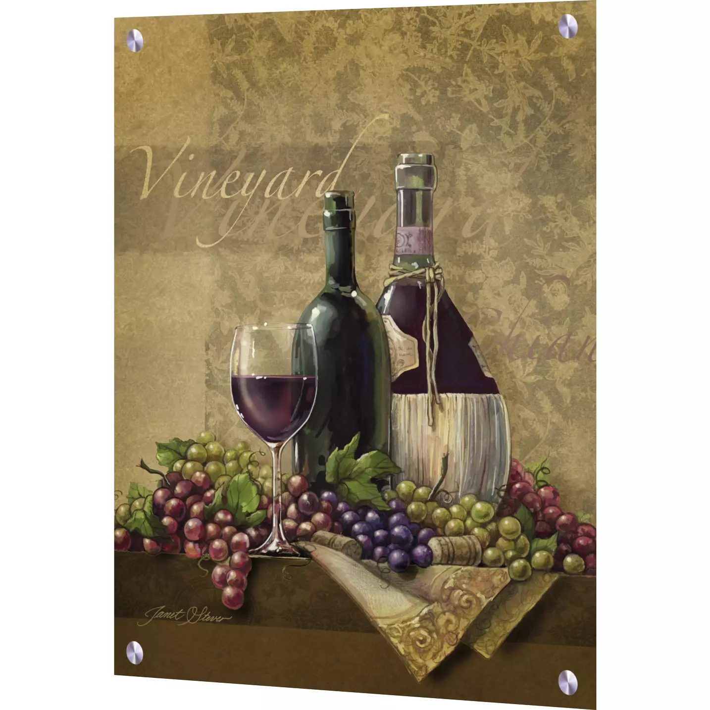 Decorative glass Wine tile-Vineyard-Art Glass Backsplash