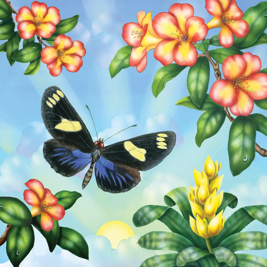 Butterfly tiles-Doris Butterfly-Tile Mural