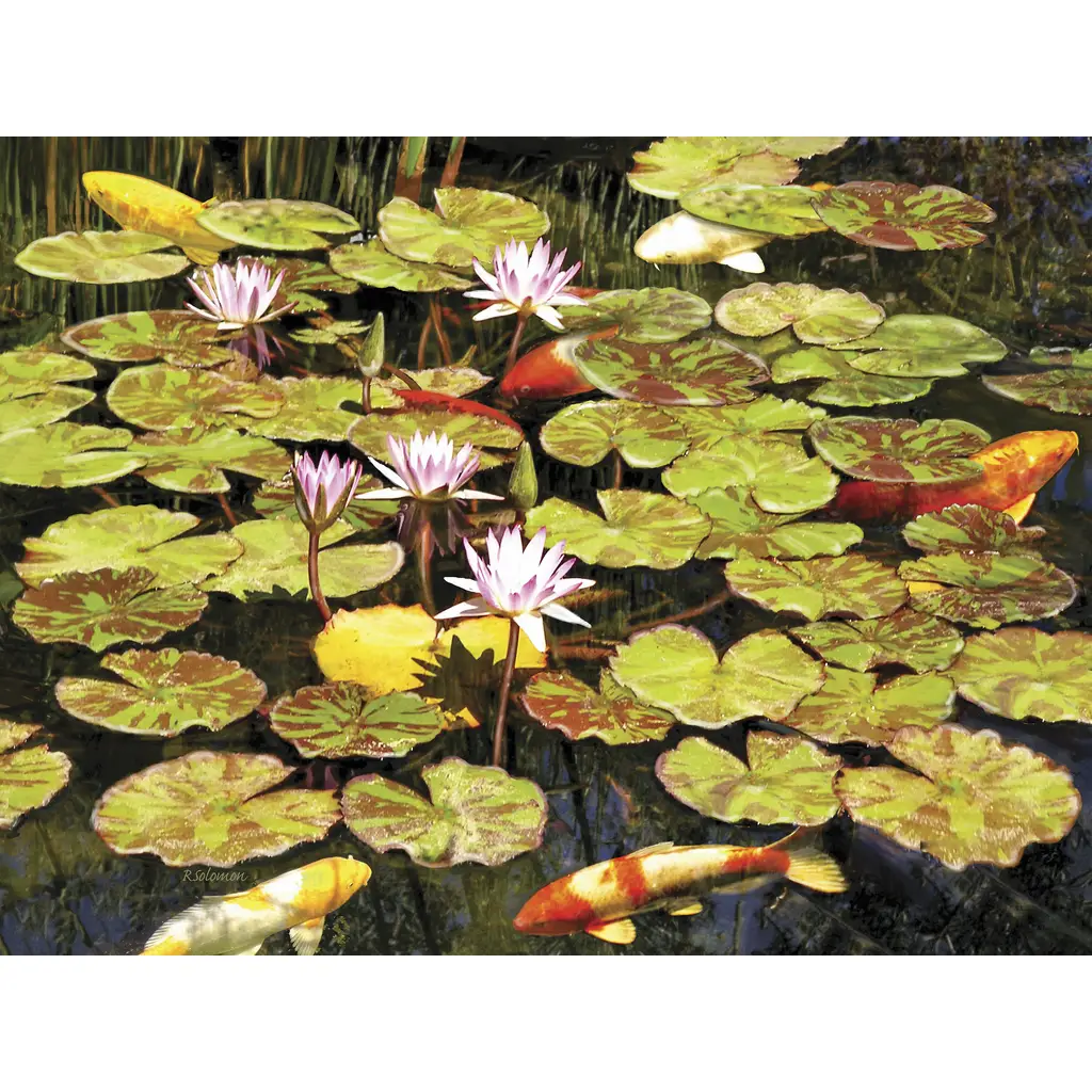 Fresh Water Fish tile art-Koi Pond I-Tile Mural